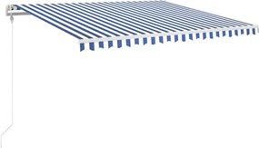 Automatická zatahovací markýza 400 x 350 cm modrobílá 3068986
