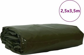 vidaXL Plachta 650g / m² Olivově zelená 2,5 x 3,5 m [42017766]