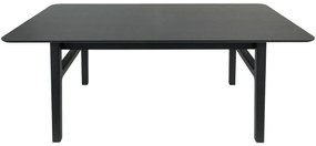 OnaDnes -20% Černý dubový rozkládací jídelní stůl Woodman Curved Butterfly 180/220 x 90 cm