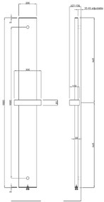 Ridea Ridea, OTHELLO MONO SLIM topné těleso hliníkové 300x1890mm, černá mat, 2301189030SN