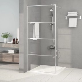 Sprchová zástěna walk-in stříbrná 90 x 195 cm čiré ESG sklo 152136