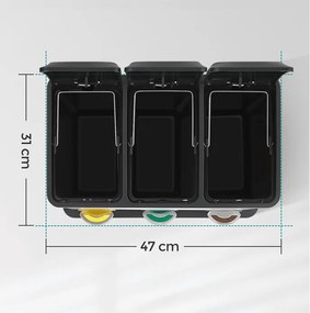 Autronic Koš na odpadky AUK-E1124 Barva: Černá