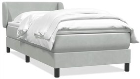 Box Spring Postel s matrací Světle šedá 90x220 cm Samet 3317385