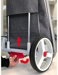 Nákupní taška na kolečkách 53 l Com Tweed Polar Black Tube – Rolser
