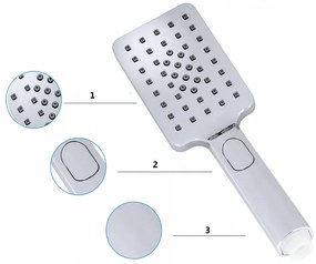 Gamma Caro, 2-funkční ruční sprchová hlavice, chromová, GMA-SLU-CARO2-CH