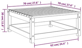 vidaXL Marketos 2dílná zahradní sedací souprava šedá masivní borovice