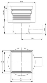 Deante Point drain - Reversible