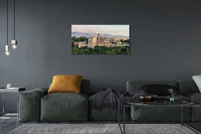 Obrazy na plátně Španělsko Castle horský les 100x50 cm