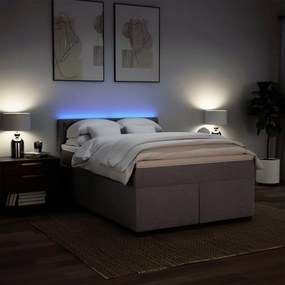 Box spring postel s matrací taupe 140x190 cm textil 3288194