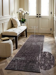 ELLE Decoration, Běhoun Brilliance Prisma 106311 Brown z kolekce Elle, 80x250, hnědá, ložnice