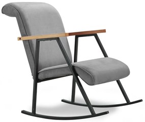 Designové houpací křeslo Baines šedé