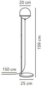 Nordlux - Stojací lampa WILSON 1xG9/5W/230V černá