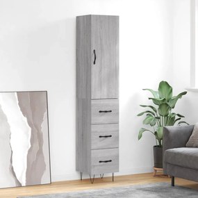 Skříň highboard šedá sonoma 34,5 x 34 x 180 cm kompozitní dřevo