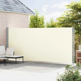Zatahovací boční markýza 200x614 cm krémová 317971