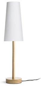 RENDL R14034 MAUI/CONNY stolní lampa, dekorativní Polycotton bílá/dřevo
