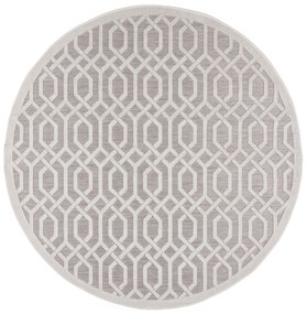 Flair Rugs, Kusový koberec Piatto Mondo Natural kruh – na ven i na doma, 160x160 (průměr) kruh, béžová, chodba / předsíň
