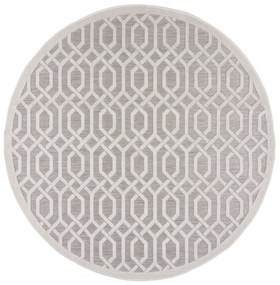 Flair Rugs, Kusový koberec Piatto Mondo Natural kruh – na ven i na doma, 160x160 (průměr) kruh, béžová, chodba / předsíň
