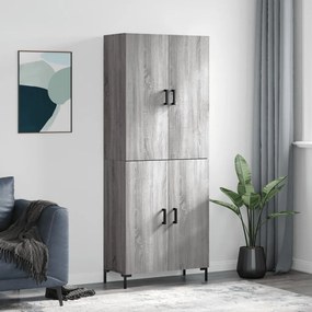 vidaXL Skříň highboard 69,5 x 34 x 180 cm kompozitní dřevo [3195679] Barva: bílá s vysokým leskem