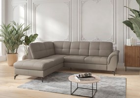 XXXLutz ROHOVÁ SEDAČKA, textil, kůže, šedá Sit & More - Sedací soupravy - 00014401632K