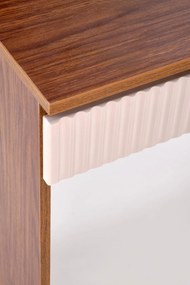Toaletní stolek HOLLYWOOD s LED osvětlením 94 cm kašmírový/ořech