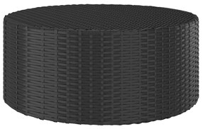 vidaXL Čajový stolek černý 68 x 68 x 30 cm polyratan