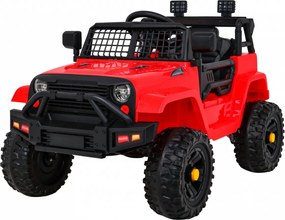 Ramiz Autíčko Jeep Dark Night na baterie pro děti červené + pomalý start + EVA kola + LED audio