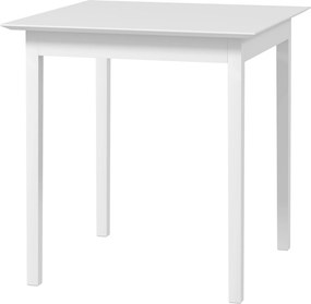 HOMCOM jídelní stůl kuchyňský stůl čtvercový pro 2 osoby ze dřeva, 75 x 75 x 76 cm, ideální do kuchyně a jídelny, bílý | Aosom.de