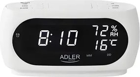 Adler AD 1186W bílá / Budík / měření teploty a vlhkosti