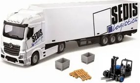 Bburago HAULERS LIFT  LOAD M-B Actros kamion s přívěsem + příslušenstv