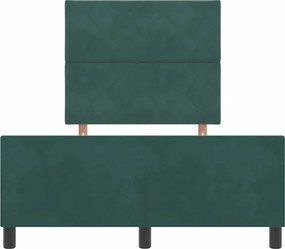 Postel s boxspringem s čelo Tmavě zelená 120 x 190 cm samet 3344996