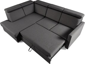 Sedací souprava SLIM XL | 180x238 cm | levá | rozkládací + úložný prostor | letto 80 šedá EASY CLEAN