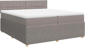 Box spring postel s matrací taupe 200x200 cm textil 3287567
