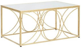 Designový konferenční stolek Parsons 90 cm stříbrný / zlatý
