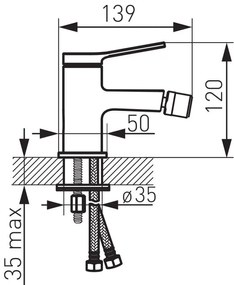 F-Design Seppia, bidetová baterie, chrom lesklý, FD1-SPA-6-11