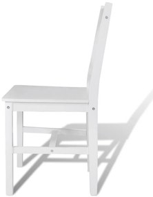 Jídelní židle 2 ks bílé borové dřevo,  241510