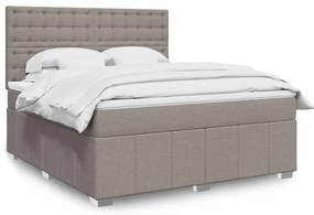 Box spring postel s matrací taupe 180x200 cm textil 3291765
