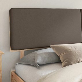 Rám postele s čalouněným čelem s čelo Taupe 200 x 200 cm 3398077