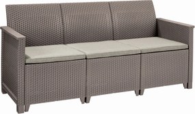 KETER ELODIE 3 SEATER Set zahradní s úložným stolem, cappuccino/béžová 17212057