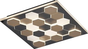 XXXLutz STROPNÍ LED SVÍTIDLO, 55/55/7,5 cm Cinque - Stropní svítidla - 004102199101