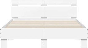 Rám postele s čelem bílý 120 x 190 cm kompozitní dřevo 3207448