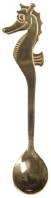 Lžička s mořským koníkem - zlatá - 3*13 cm