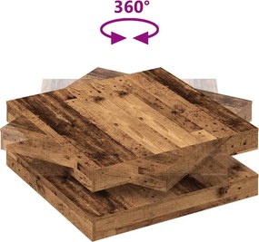 Konferenční stolek otočný o 360º old wood 90x90x34,5 cm 3321358