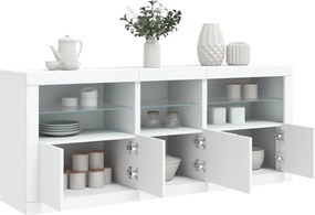 Příborník s LED osvětlením bílý 162 x 37 x 67 cm 3208995