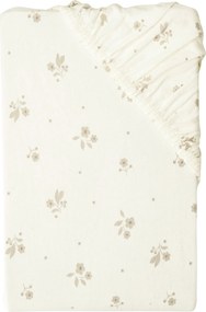 Livarno® Žerzejové napínací prostěradlo, 90-100 x 200 cm (květiny/bílá)