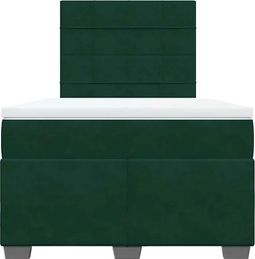 Box spring postel s matrací tmavě zelená 120 x 200 cm samet 3290885