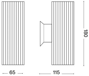 Ideal Lux - Venkovní nástěnné svítidlo BASE 2xGU10/28W/230V IP44 černá