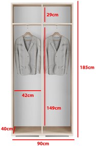 Eka Předsíňová stěna s čalouněnými panely Trinity 16 - Grafit / Béžová 2304