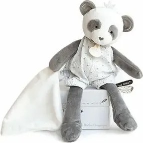 Doudou Dárková krabička - Plyšová panda s dečkou 28 cm