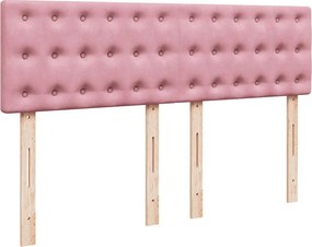 Box spring postel s matrací růžová 140x190 cm samet 3287751