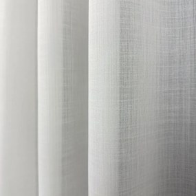 Voálová záclona s efektem lnu přírodní bílá Elegance s olůvkem metráž Ervi DP 345